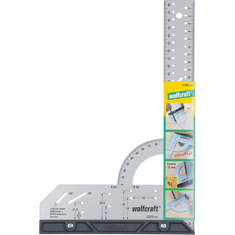 WOLFCRAFT 5205000 Universal Angle & Try Square, გონიო - ტრანსპორტირი
